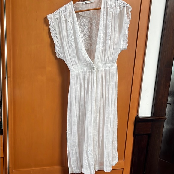 Zara | Dresses | Zara Sheer White Cover Up | Poshmark